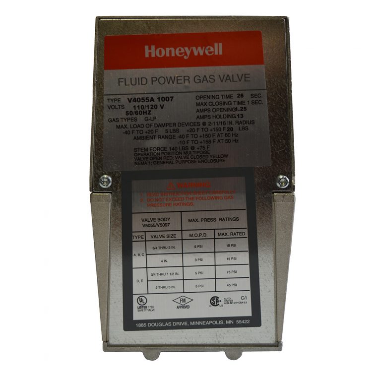 Honeywell V4055A1007/U Actuator - Saskatoon Boiler Mfg. Co. Ltd.